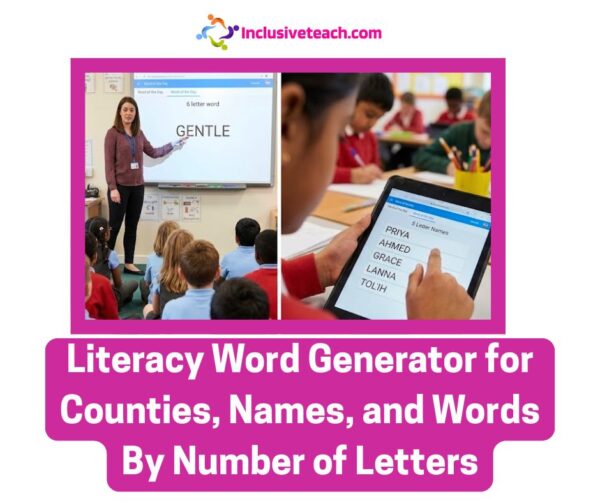 Literacy Word Generator for Counties, Names, and Words By Number of ...